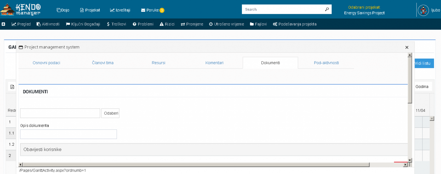 Gantt Chart | Softver za upravljanje projektima | Gantogram | Kendo